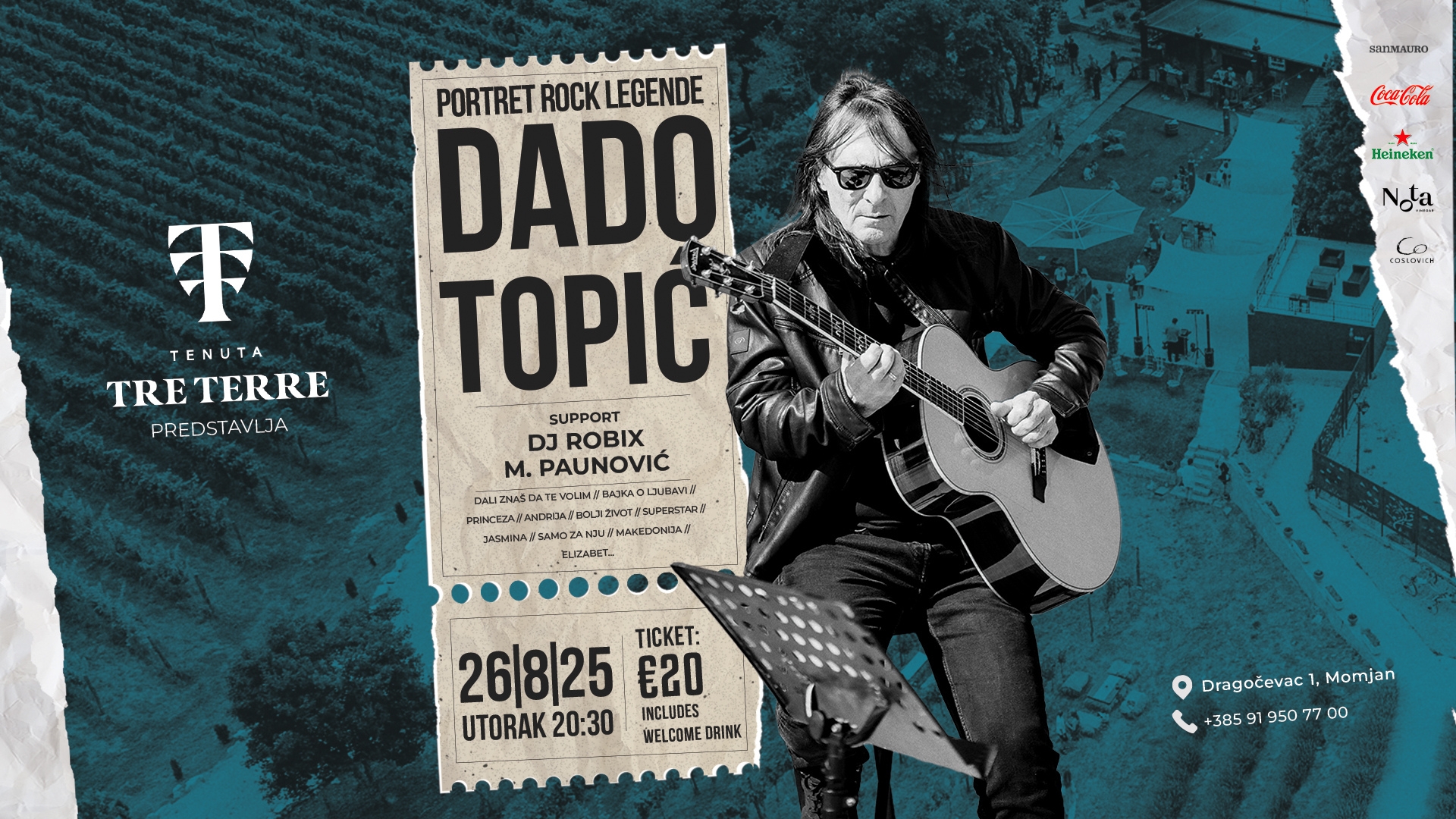 Dado Topić - Portret Rock Legende - Tenuta Tre Terre